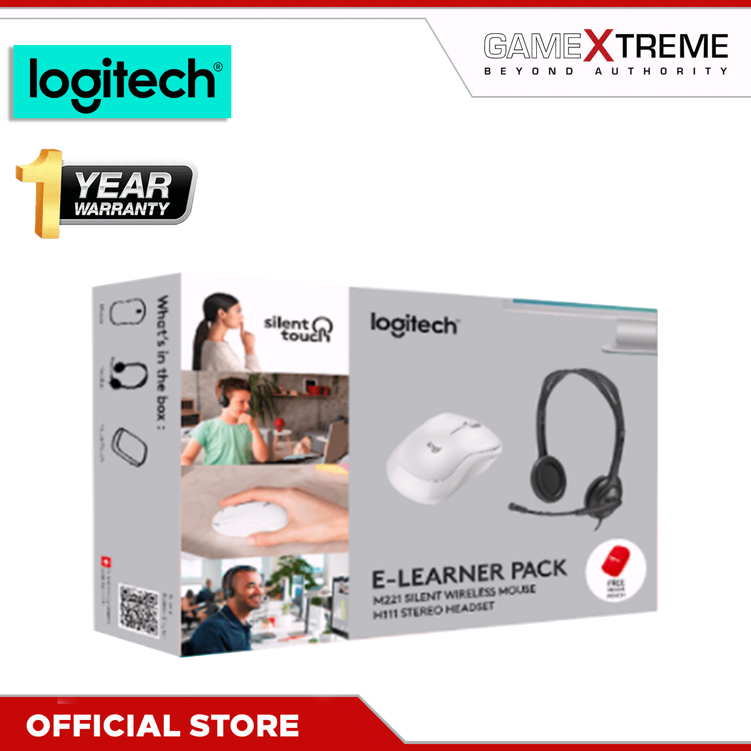 Logitech E-Learner Pack B (M221 Mouse + H11 Headset ) | Lazada PH