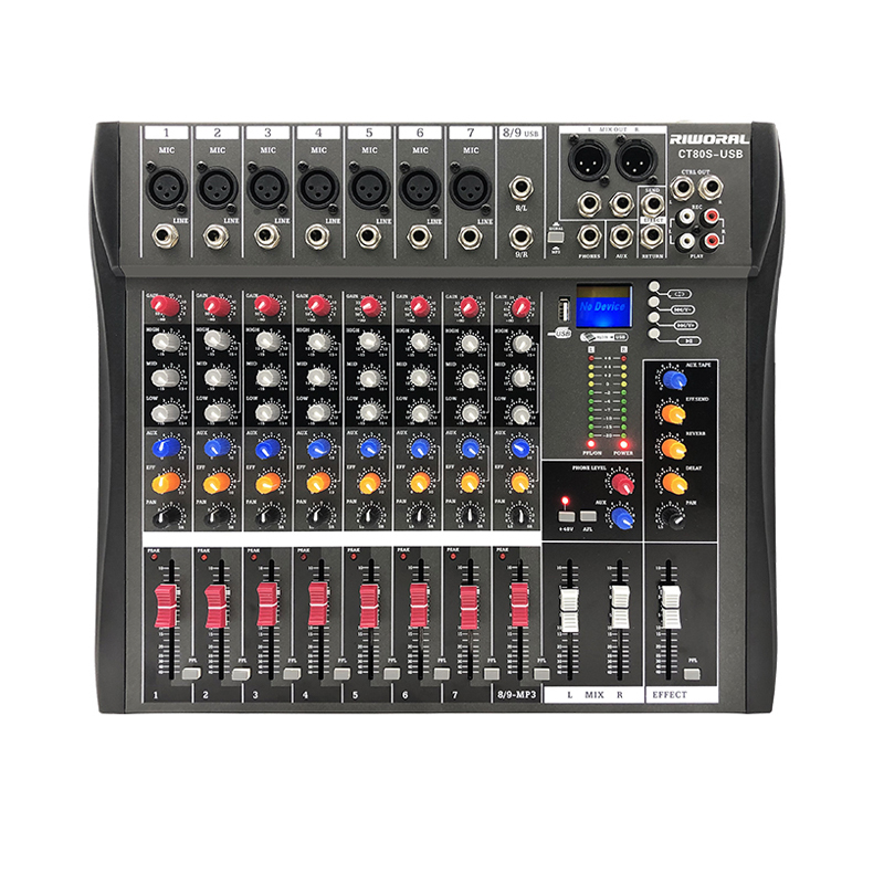 Audio Mixer 12 Channel Interface With USB/Bluetooth EQ-3 Band PFL+AFL ...