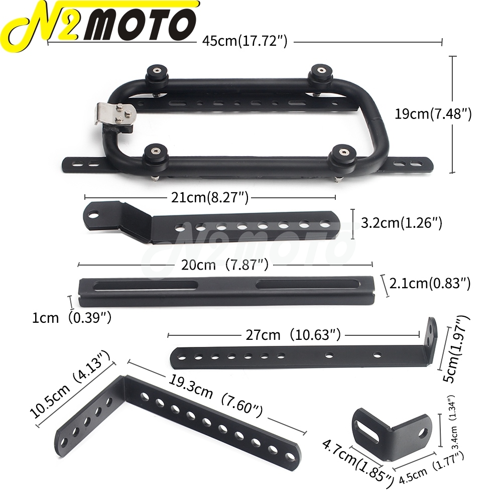 Universal Steel Motorcycle Quick Release Side Luggage Boxes Case ...