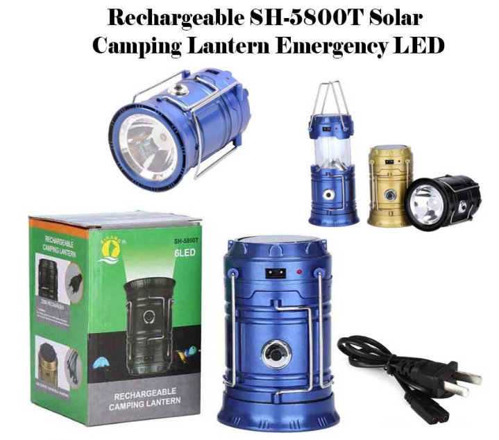 Rechargeable Camping light Portable Lantern Solar Charging Led Light 6 ...
