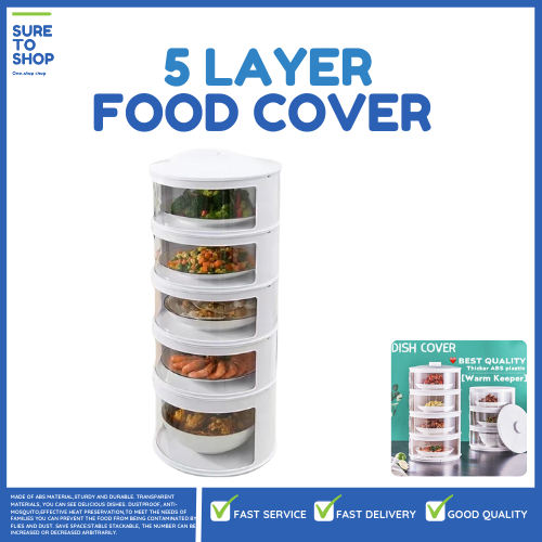 5 Layers Food Cover Layer Thermal Anti-flies Anti-ants Plastic ...