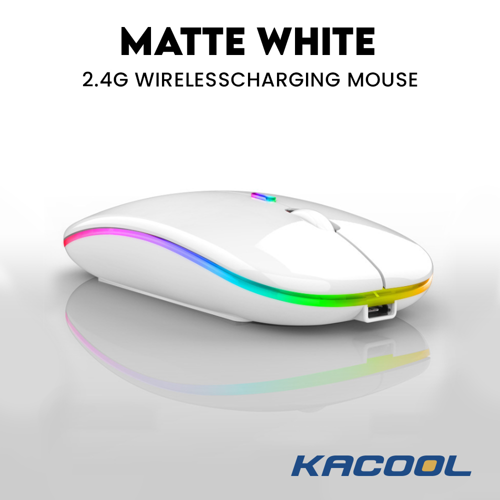 KACOOL LITE X1 RGB Dual Connection Rechargeable Wireless Mouse for ...
