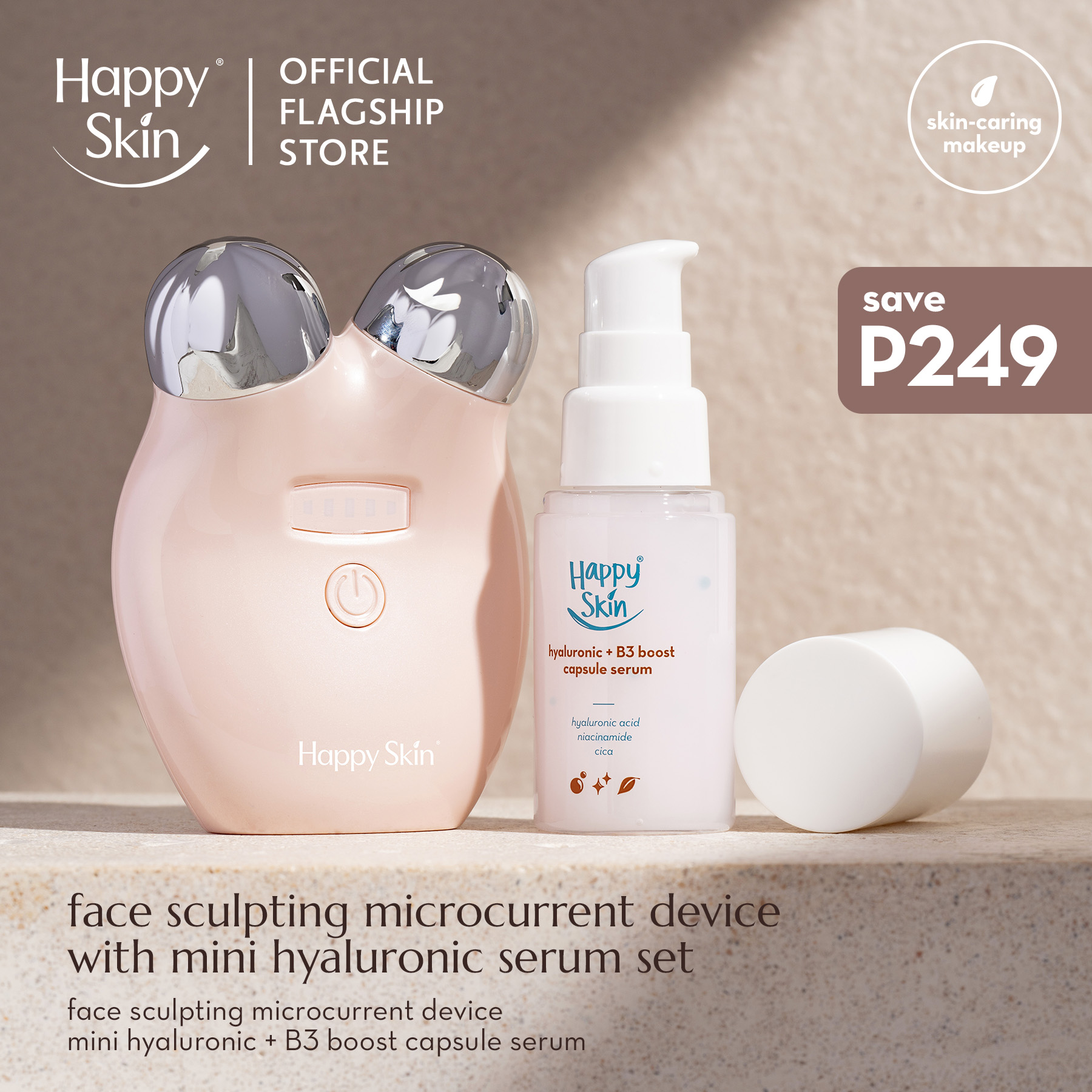 Happy Skin Face Sculpting Microcurrent Device with Mini Hyaluronic ...