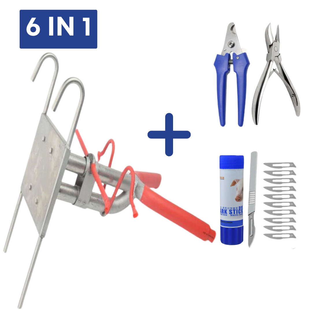 1 Set Stainless steel piglet castration frame castration tools for pig ...