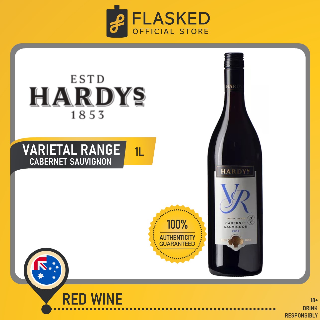 Hardy's Varietal Range Cabernet Sauvignon Red Wine 1L | Lazada PH