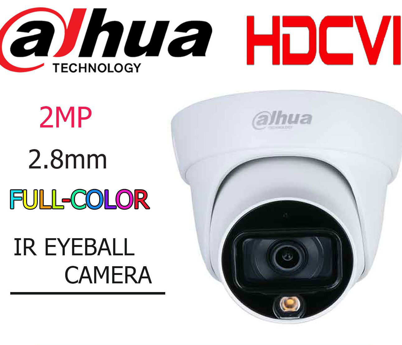 2.8mm 2 MP CCTV Camera Dahua Brand Indoor/Dome Al Dahua Brand Full ...