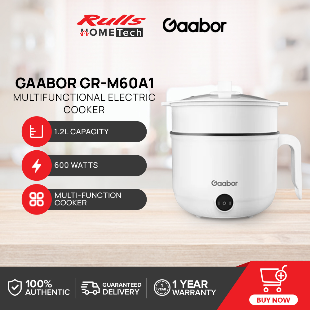 Gaabor GR-M60A1 Multifunctional Electric Cooker | 1.2L Capacity | 600 ...