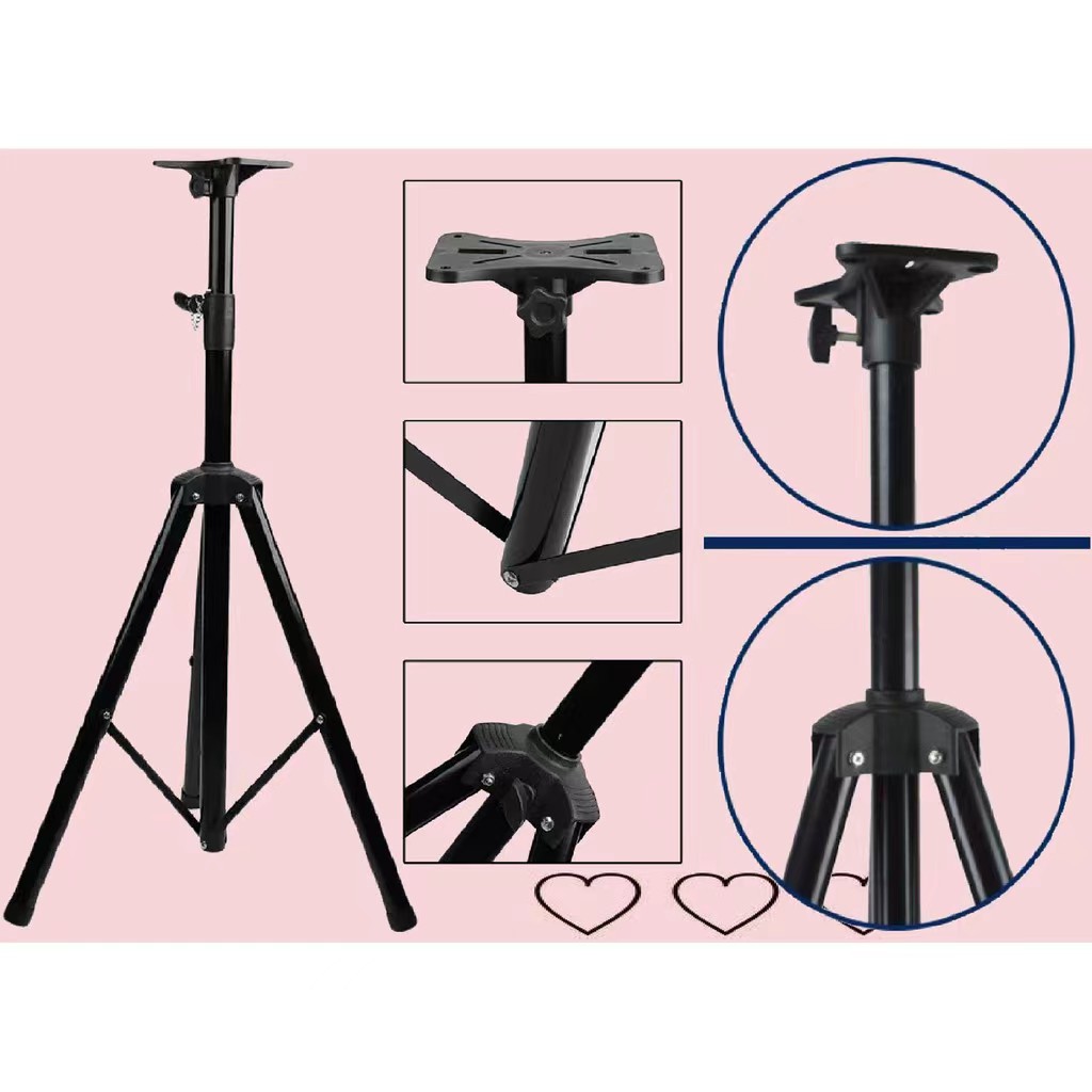 Heavy Duty Professional Tripod Speaker Stand Full Metal Adjustable ...