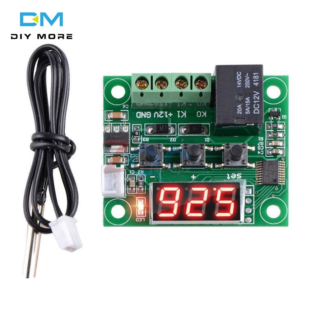 【100% Original】diymore Digital Thermostat Temperature Control Switch 12V W1209 dc 12v digital ...