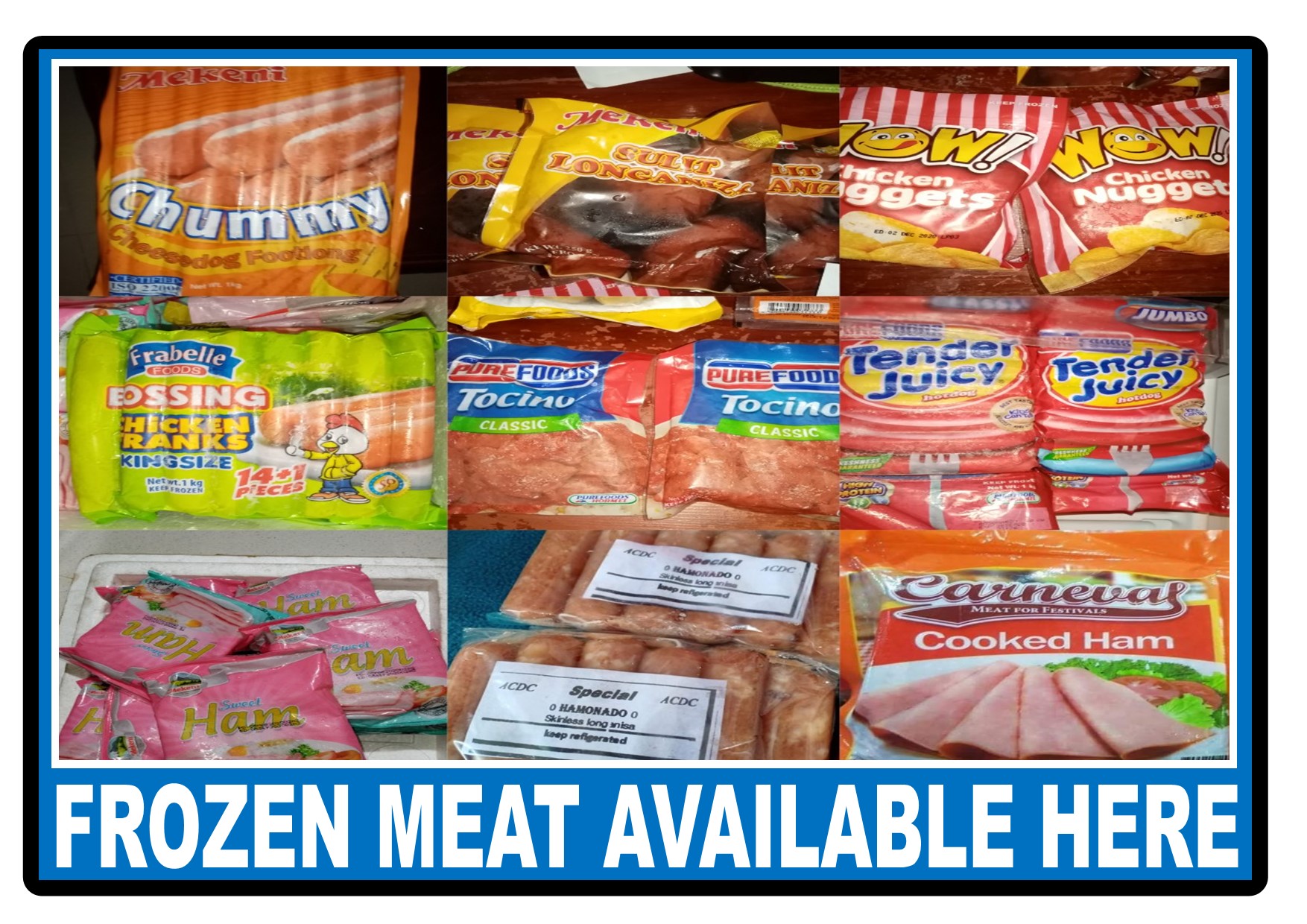FROZEN MEAT SIGNAGES LAMINATED (A4 SIZE) | Lazada PH