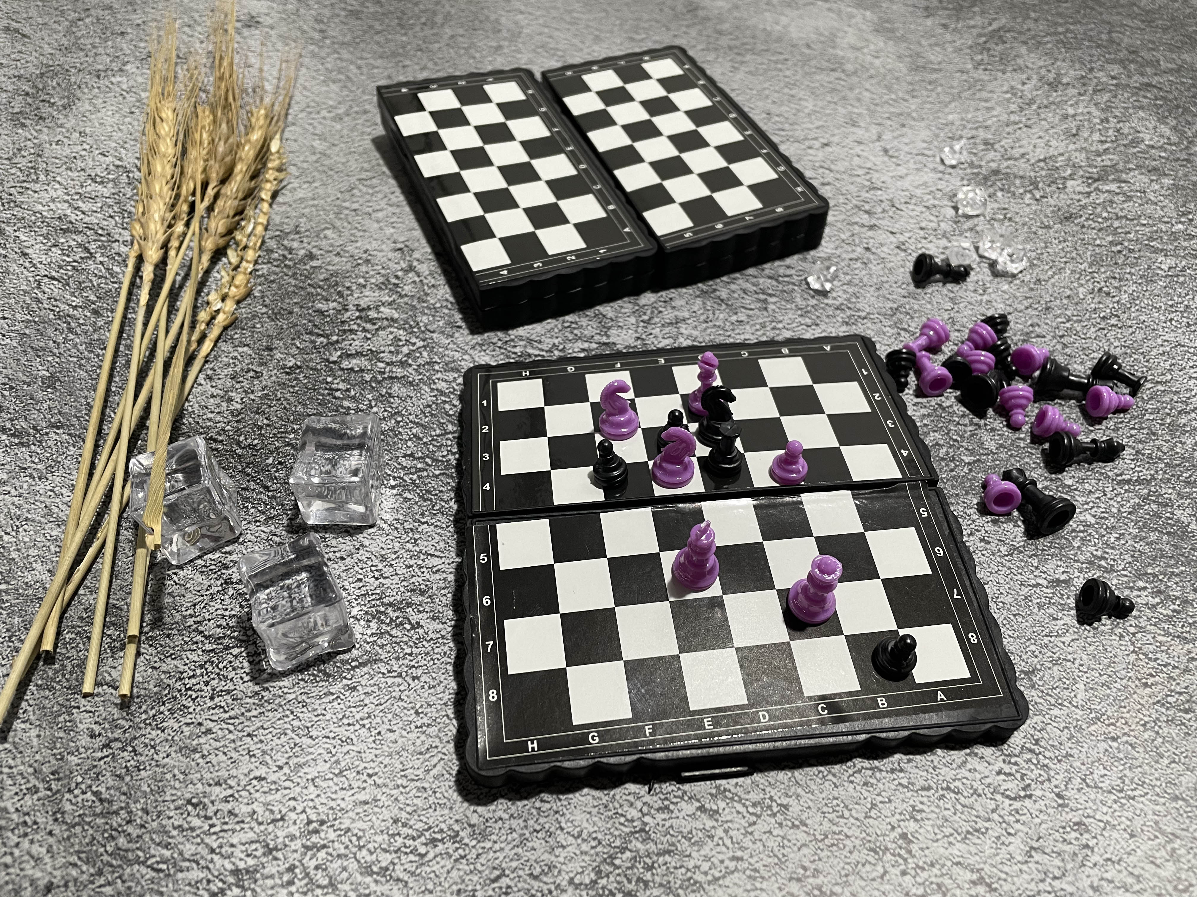 Collapsible chess Snakes and Ladders portable board set for children's ...