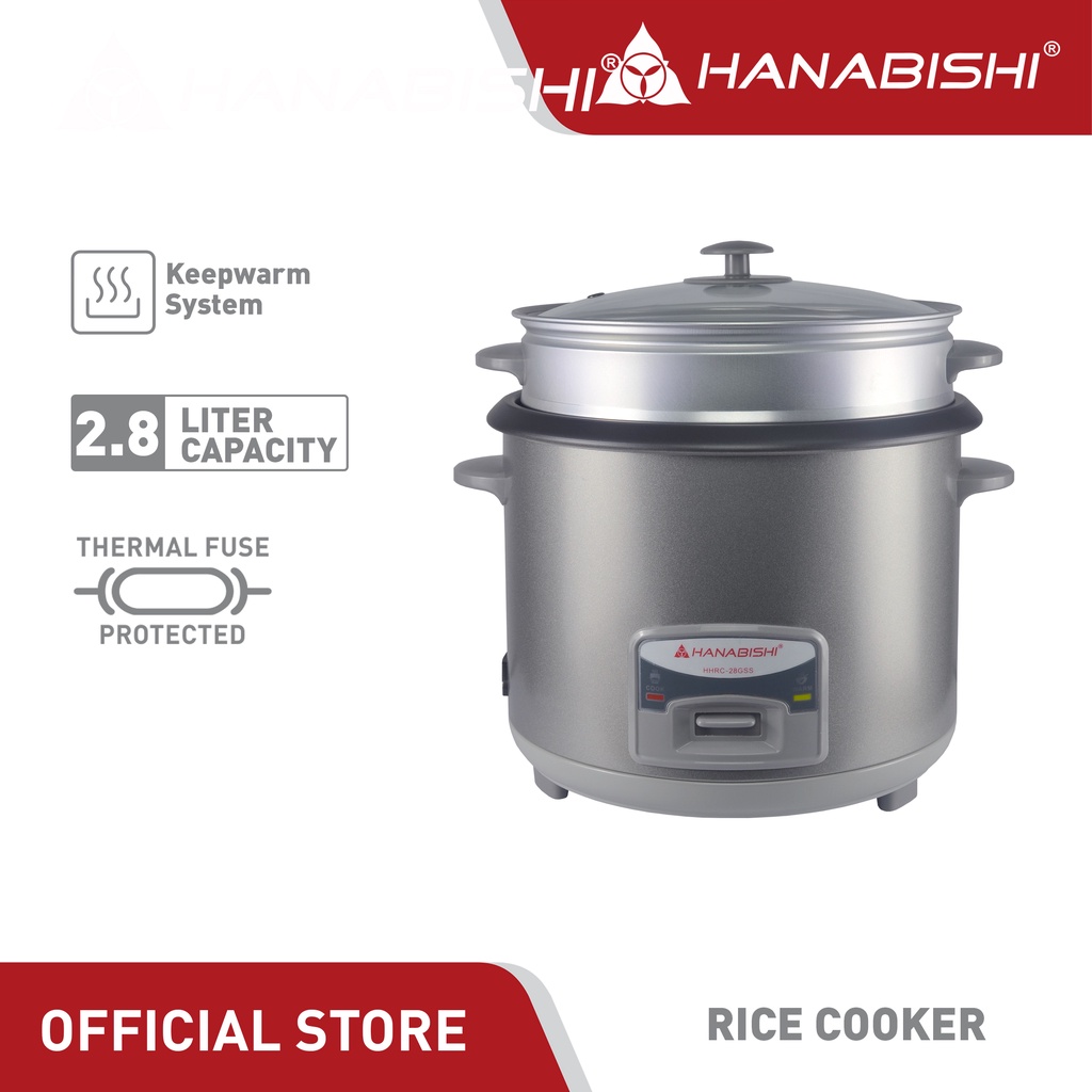 Hanabishi Rice Cooker HHRC28GSS 2.8L 15 cups | Lazada PH