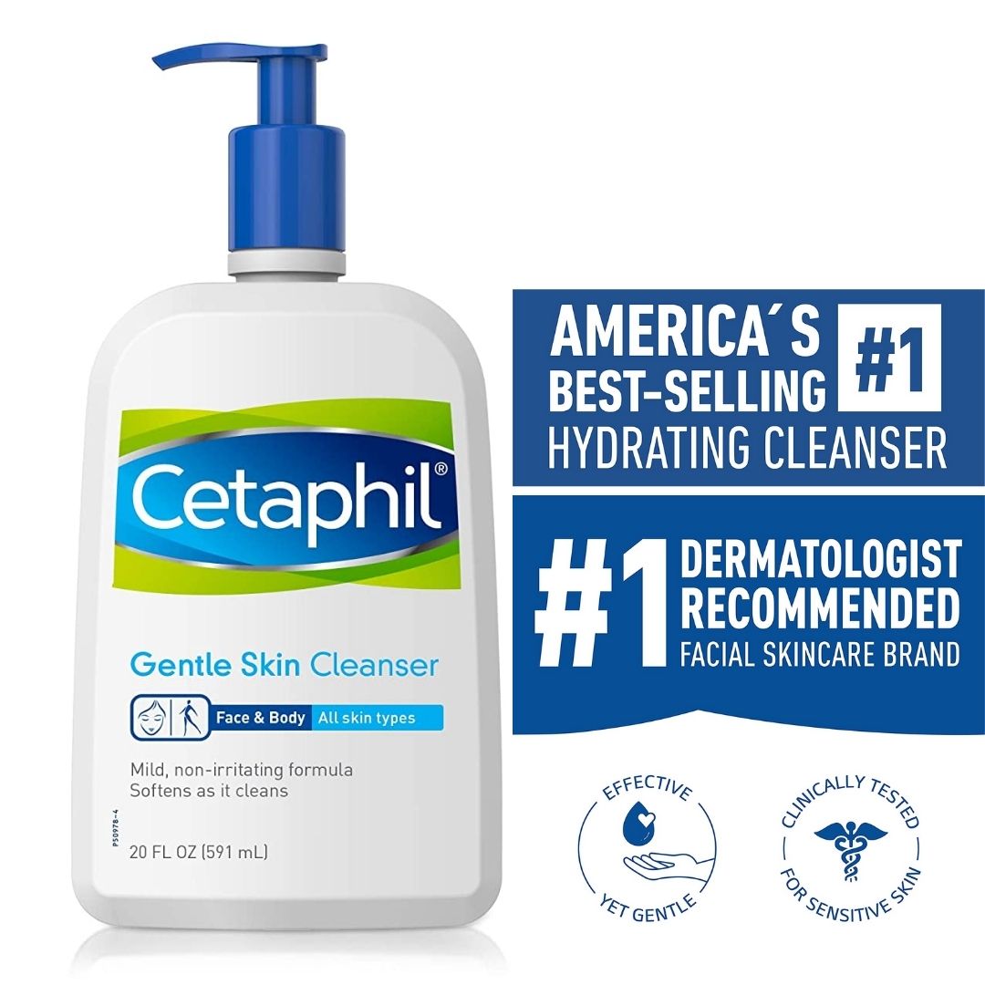 Cetaphil Gentle Skin Cleanser (20 oz 591 ml) Face and Body for All Skin ...