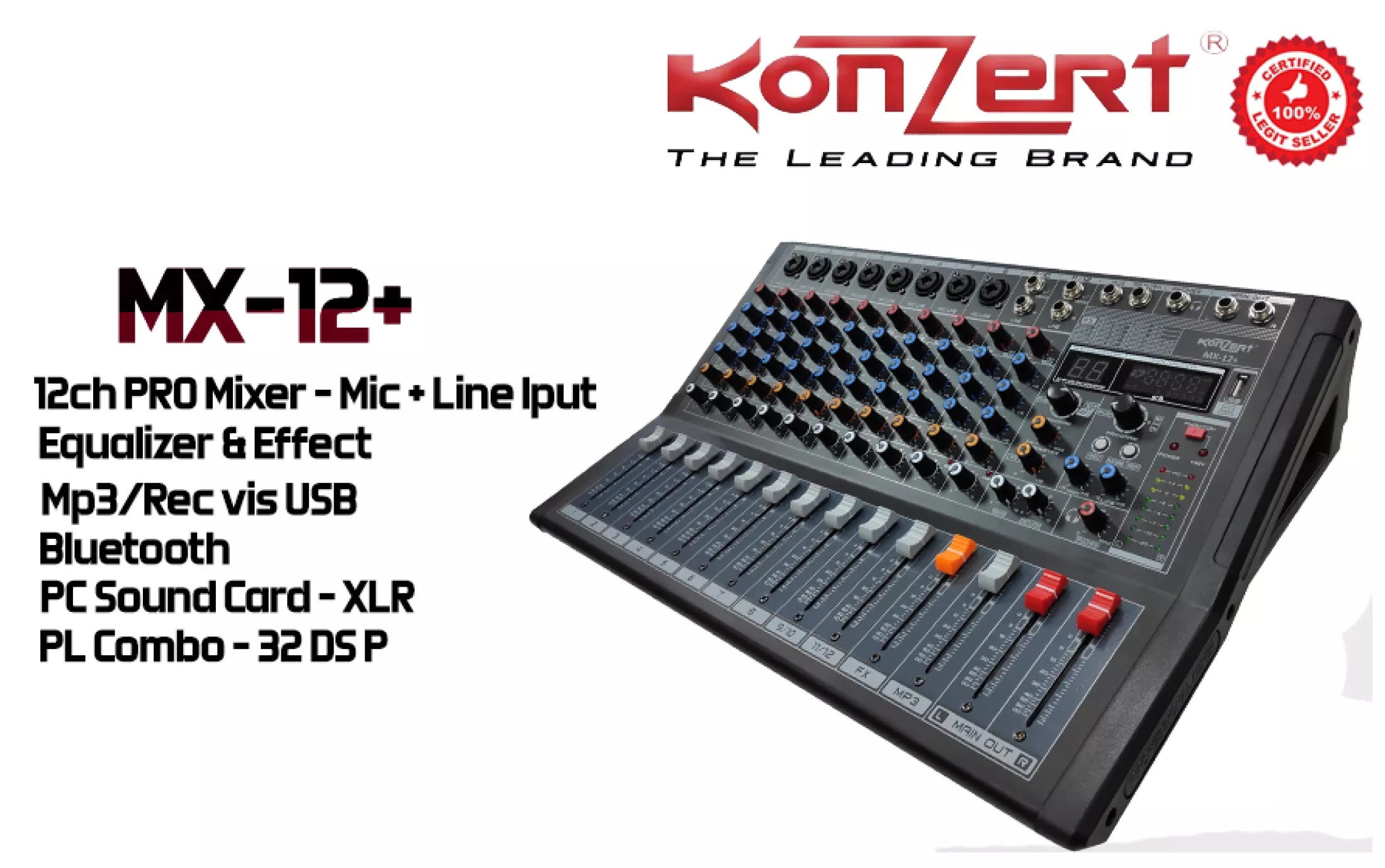 Konzert MX-12+ 12 Channel Professional Mixer | Lazada PH