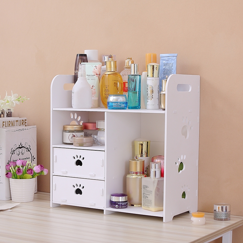 Wood Storage Drawer Organizer Rack Makeup Rack Jewelry Container ...