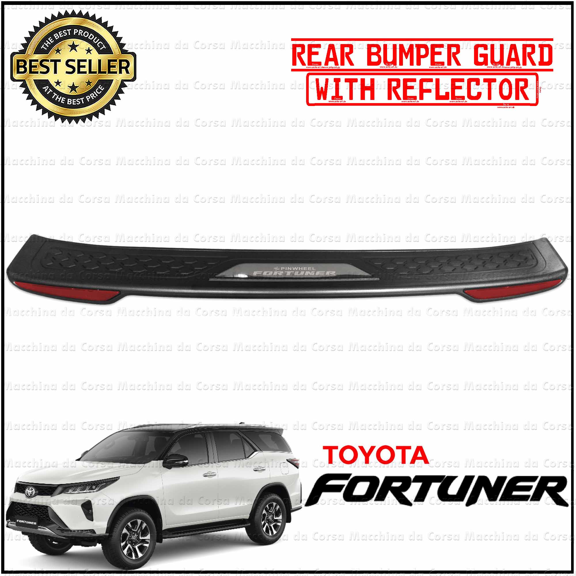 Toyota Fortuner 2021-2023 Rear Bumper Guard / Rear Stepsill (With ...