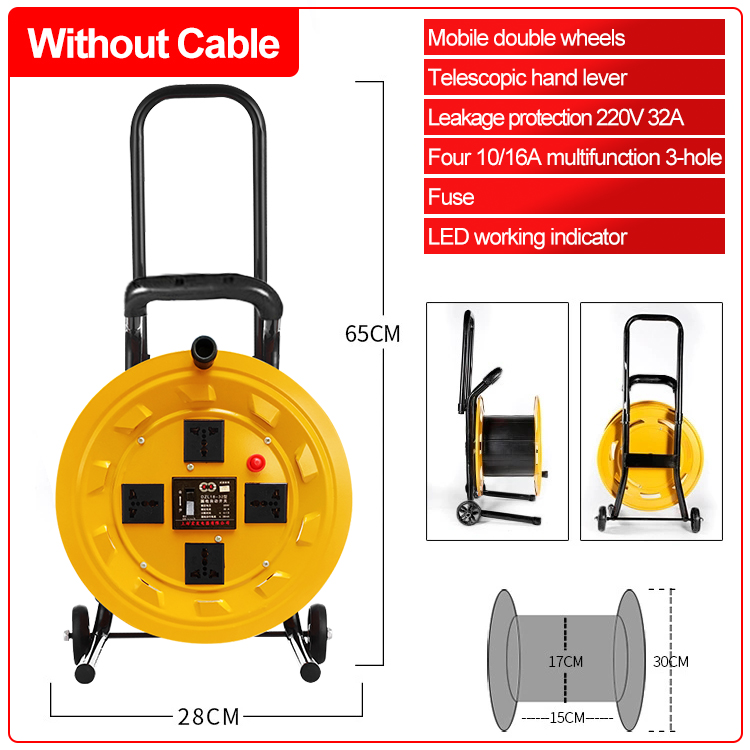 【Ready Stock】Cable Reel Extension Wheel Outlet AWG 15/30/50M Heavy Duty ...