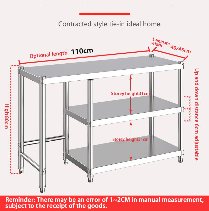 304 Stainless Steel Kitchen Storage Cabinet Rack With Wheels Kitchen ...