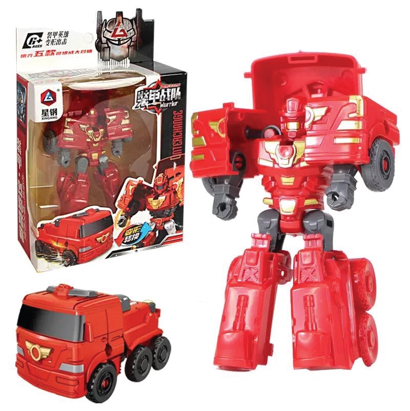 5-in-1 Robot Mini Force Transformers Toys Vehicles Transform into Giant ...