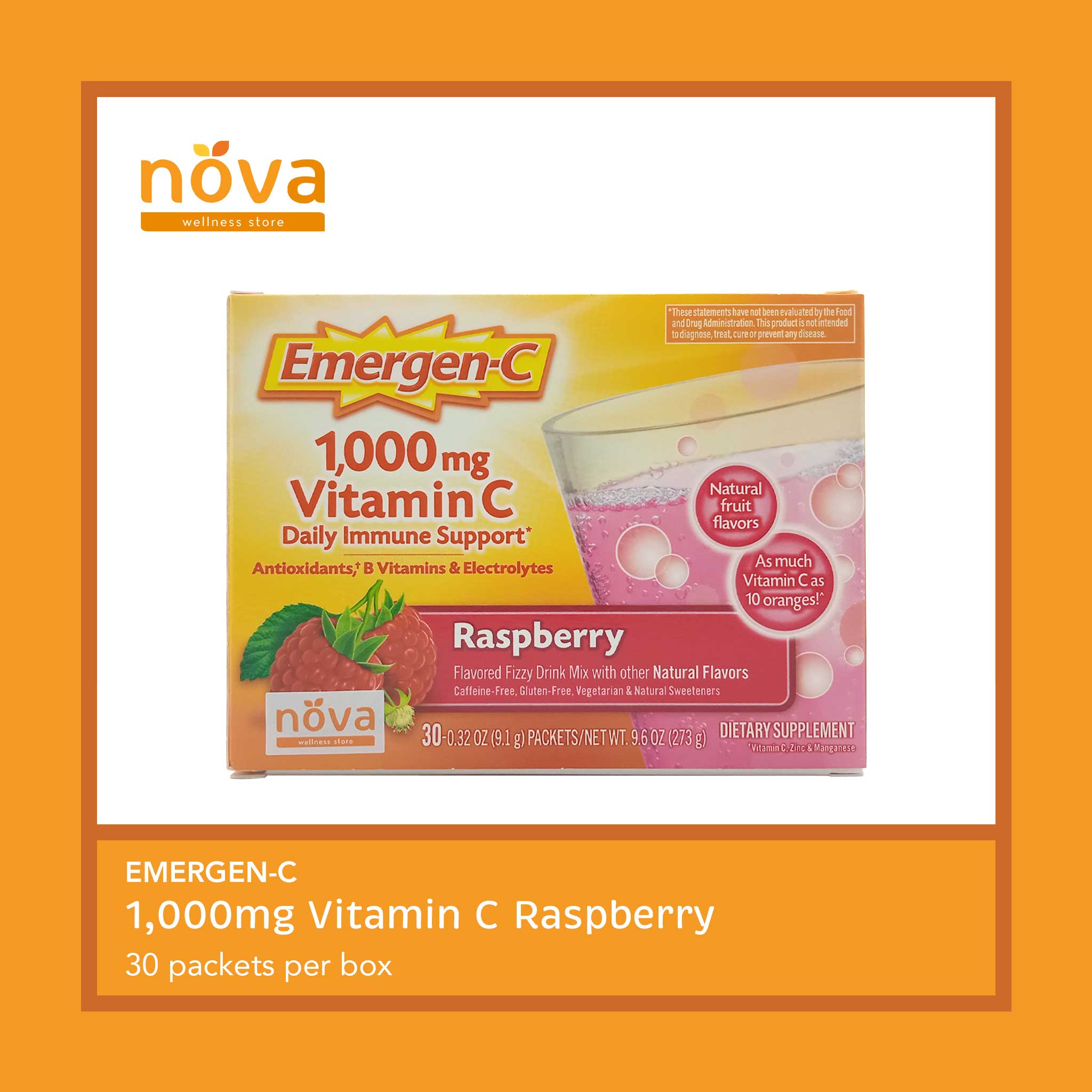Emergen-C 1,000mg Vitamin C Raspberry 30 packets (box) | Lazada PH