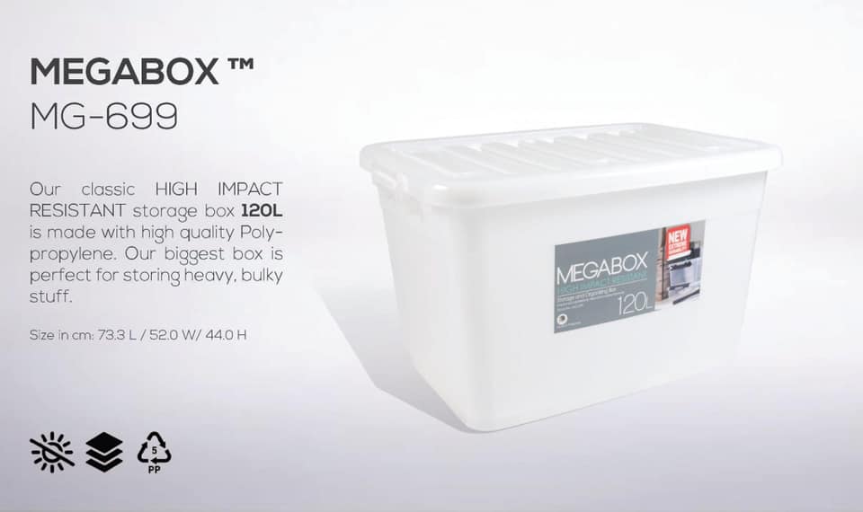 megabox 120liter storage box | Lazada PH