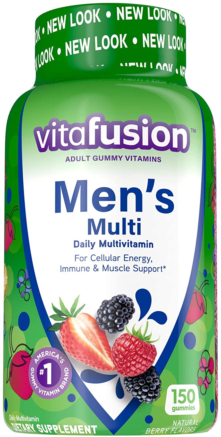 Vitafusion Men's Multi Daily Multivitamins, 150 Gummies for Cellular ...
