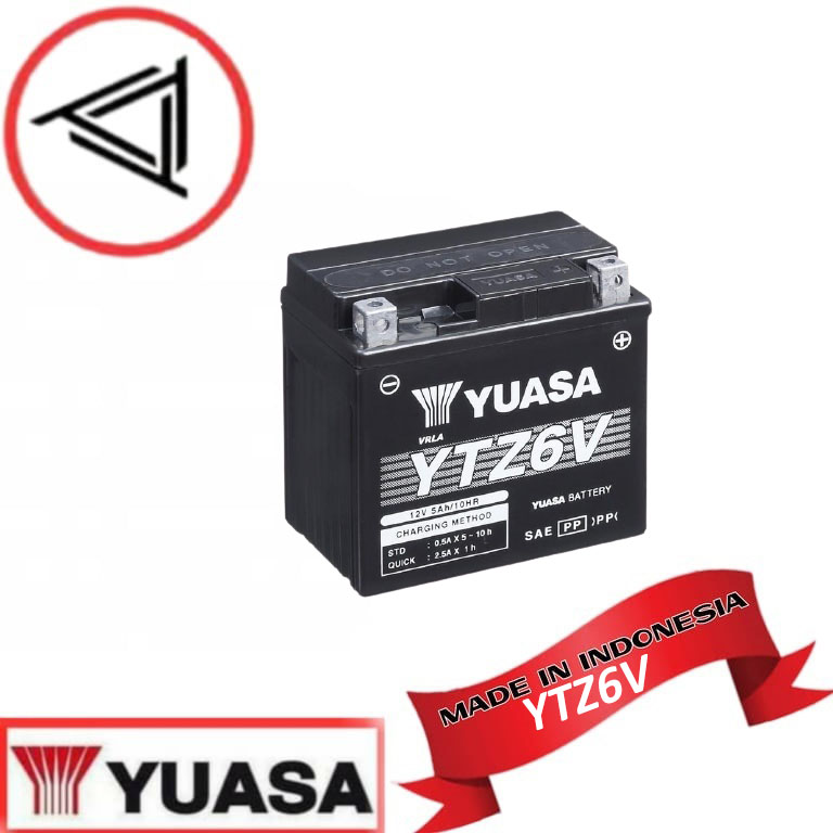 Yuasa Motorcycle Battery YTZ6V ( Made in Indonesia) — for NMAX V2 ...