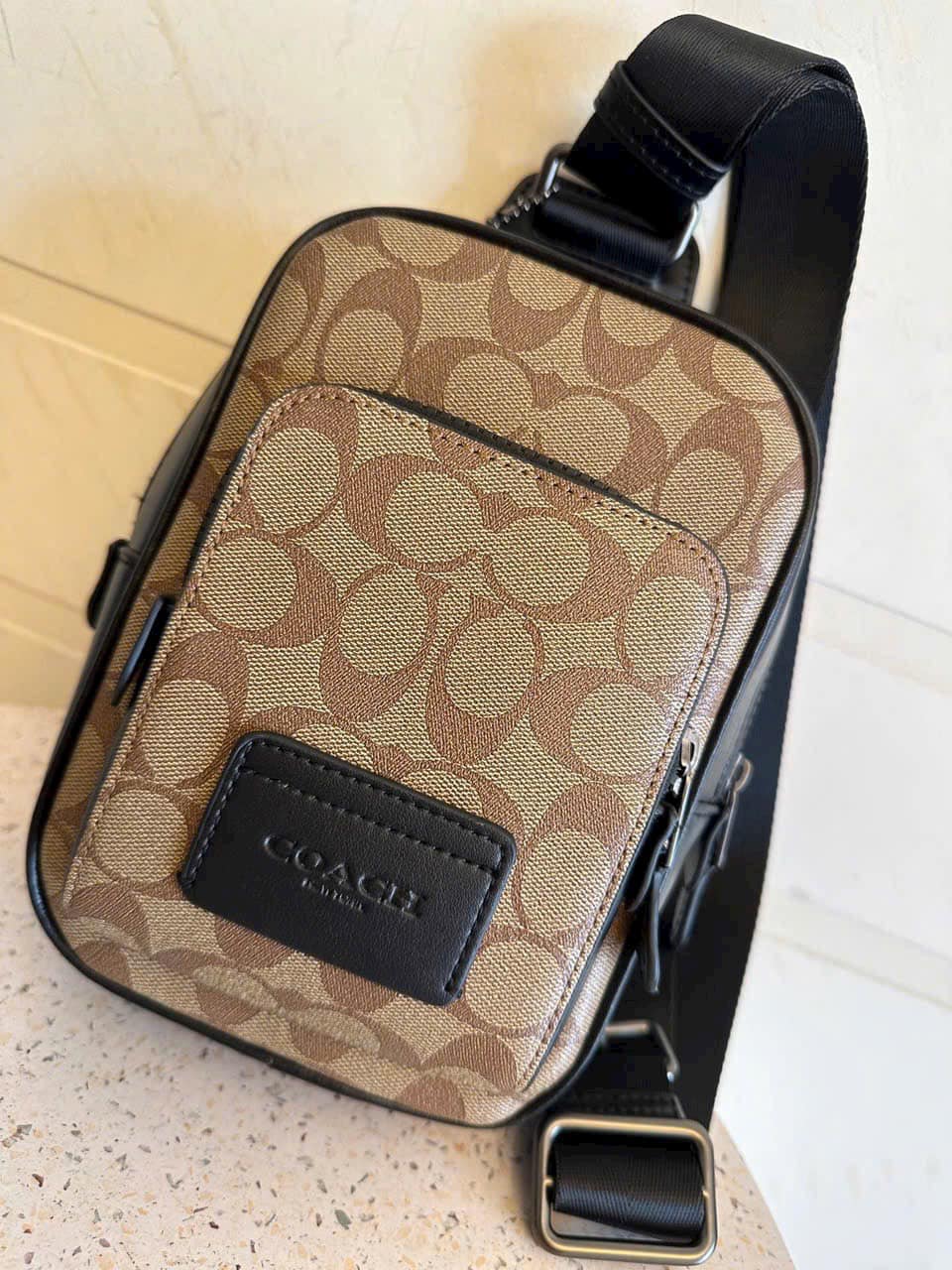 Original Coach CL412 Men's Track Pack Bag 14 In Signature Canvas ...