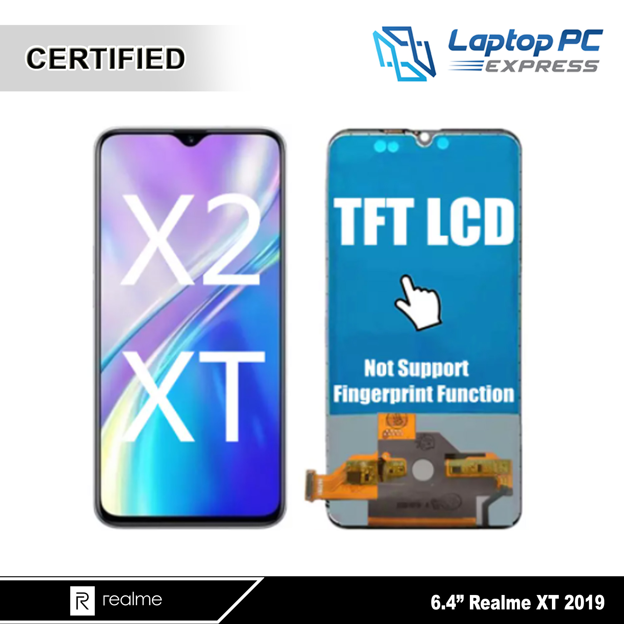 Realme XT LCD Screen + Touch Screen Digitizer Replacement Type 2019 ...