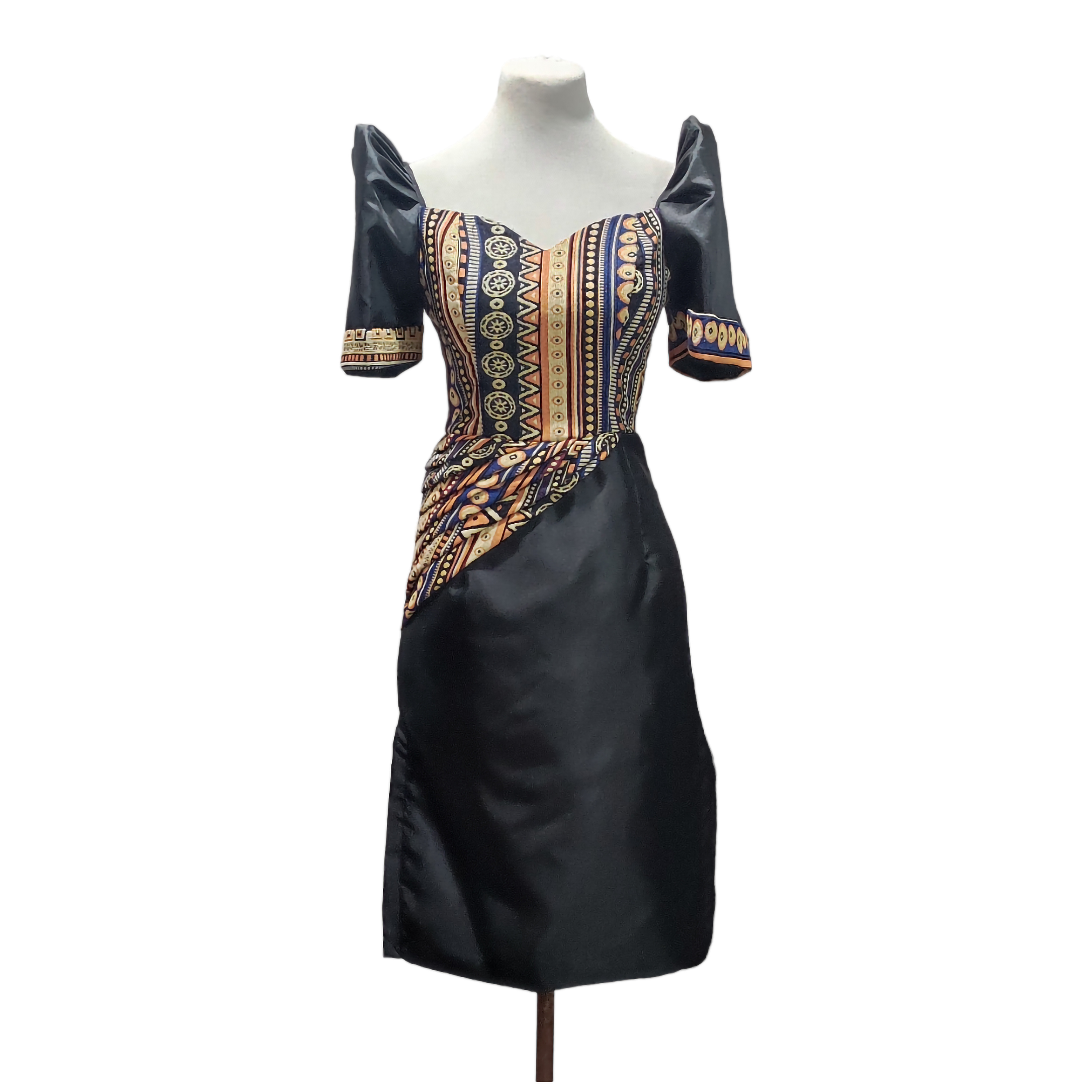 Filipiniana Ethnic Midi Dress Below the knee fashionable design | Lazada PH