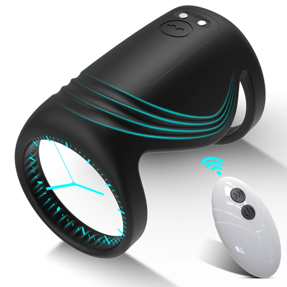 【In Stock】Adjustable Vibrating Cock Ring for Men Penis Testicles G Spot ...