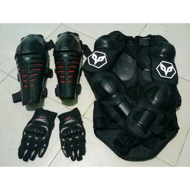 Duhan Body Armor Set white logo only Motorcycle helmet parts sell like ...