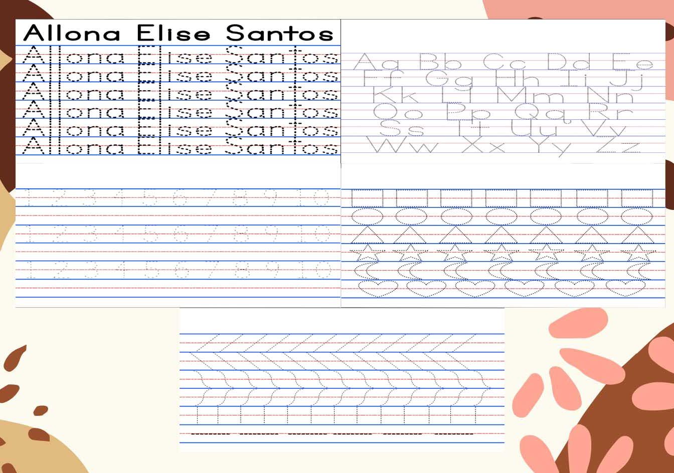 TRACING PAD/PERSONALIZED TRACING NAME 100 SHEETS (NAME,ALPHABET,NUMBER ...