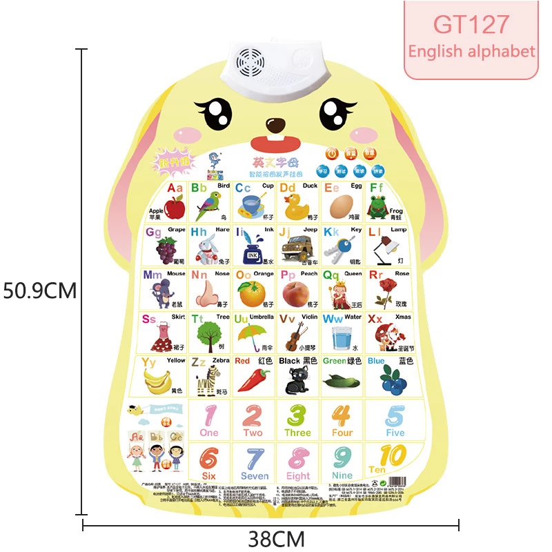 Cartoon Learnings Educational Chart for Kids Electronic Interactive ...