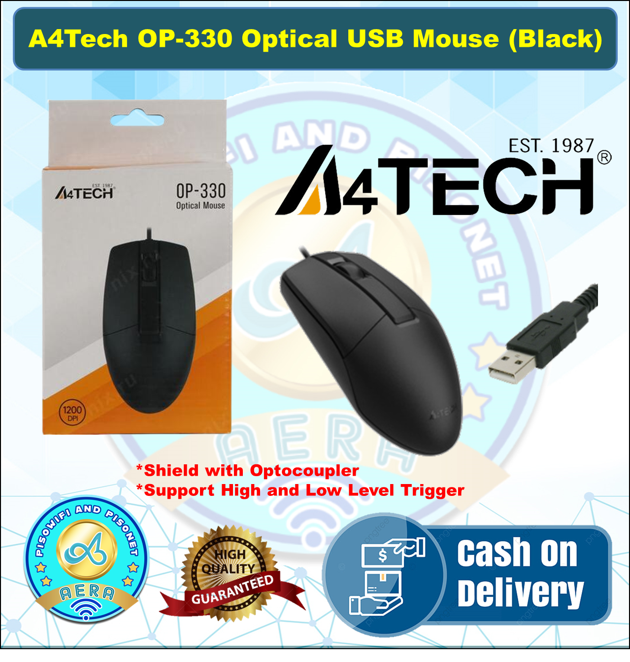 A4Tech OP-330 Optical USB Mouse (Black) | Lazada PH