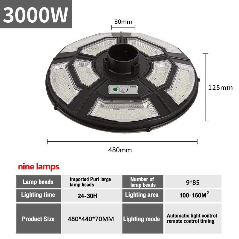 3000W IP67 solar lights outdoor waterproof Solar Garden Light Solar ...