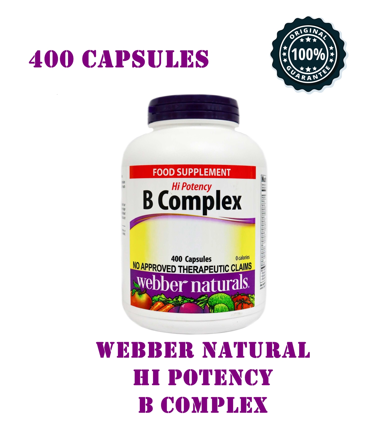 Webber Naturals Hi Potency B Complex 400 Capsules | Lazada PH