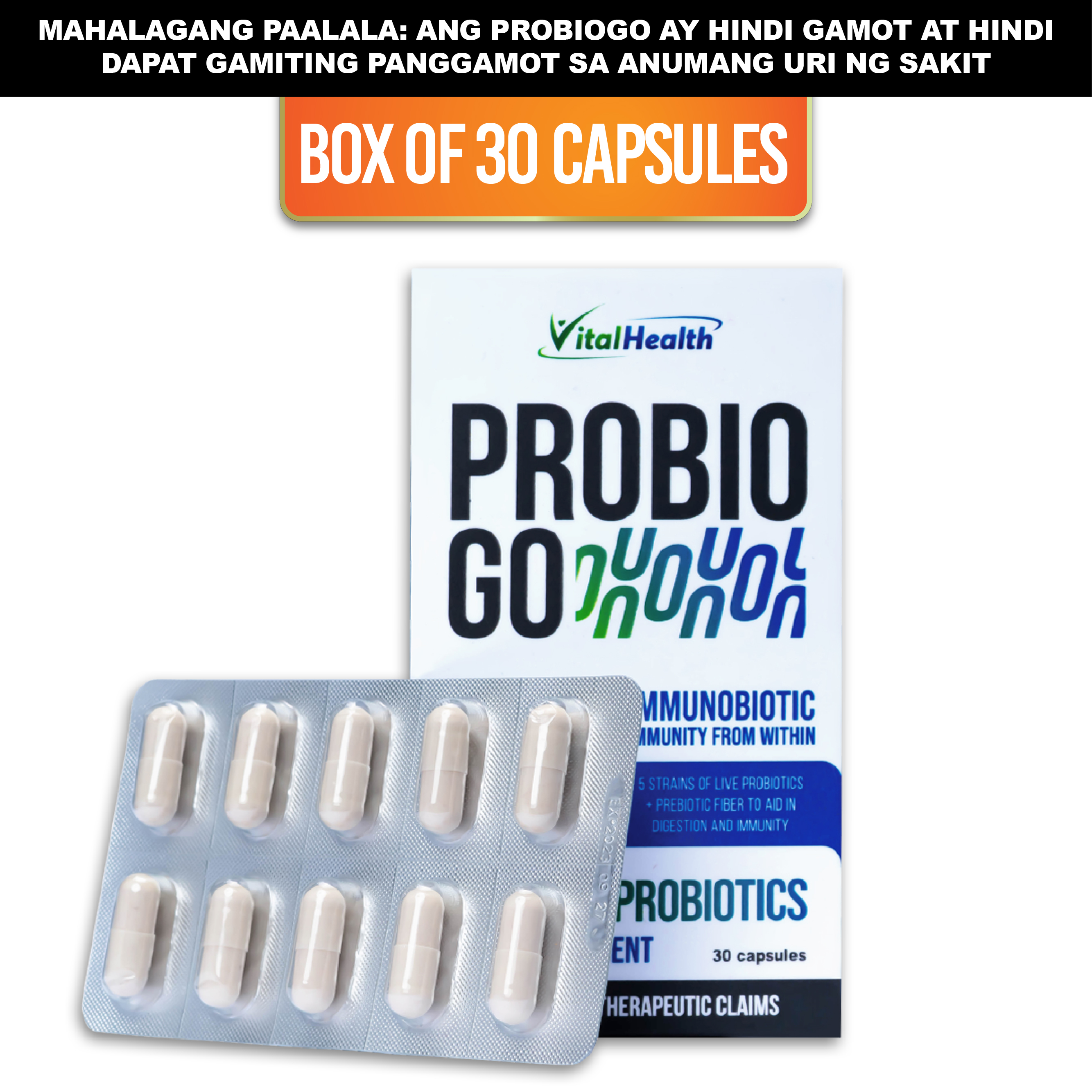 [Box of 30 capsules] ProbioGo Premium Probiotic Supplement | Lazada PH