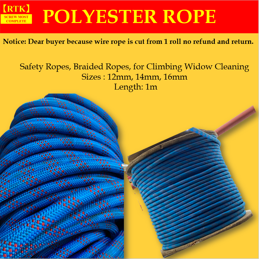 RTK 12mm-14mm-16mm Polyester Recuse Rope Safety Ropes. | Lazada PH