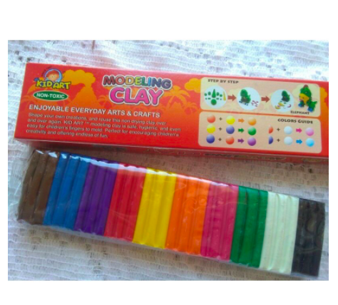 Kid Art Modeling Clay Bar Assorted 10 Colors and Single Color School ...