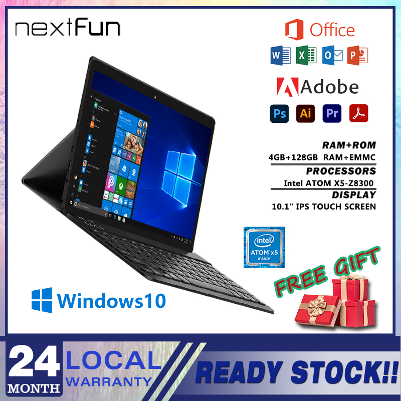 Nextfun 10.1-inch win10 tablet windows PC 2-in-1 Laptop Office ...