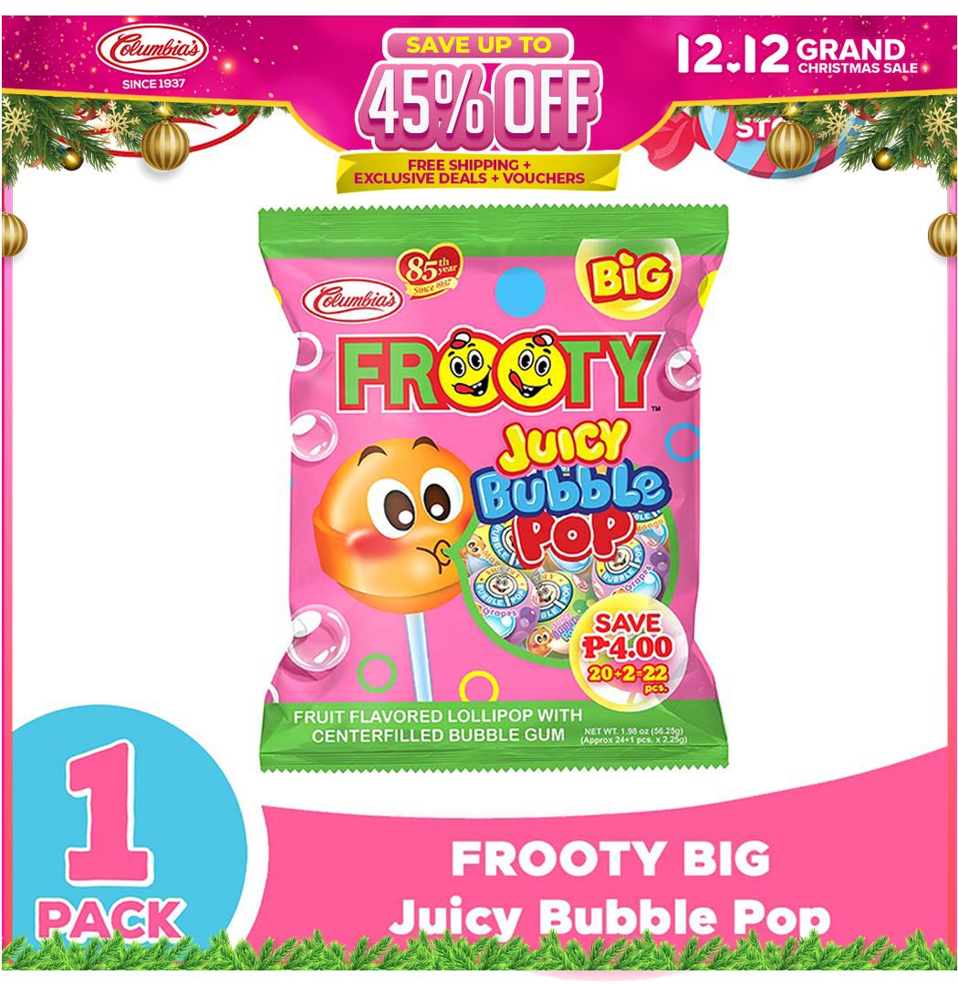 Columbia Candies: Frooty Big Juicy Bubble Pop | Lazada PH