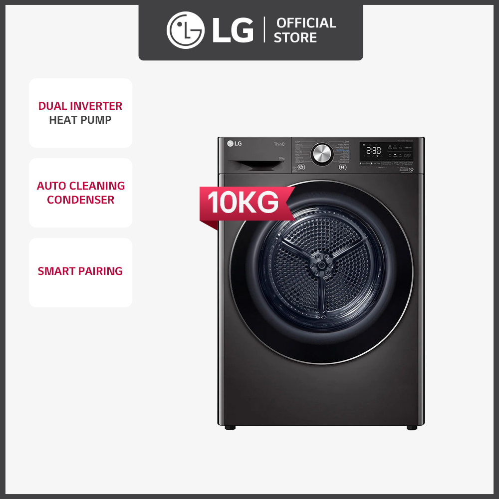 LG Dual Inverter Heat Pump 10kg Dryer RV10VHP2B | Lazada PH