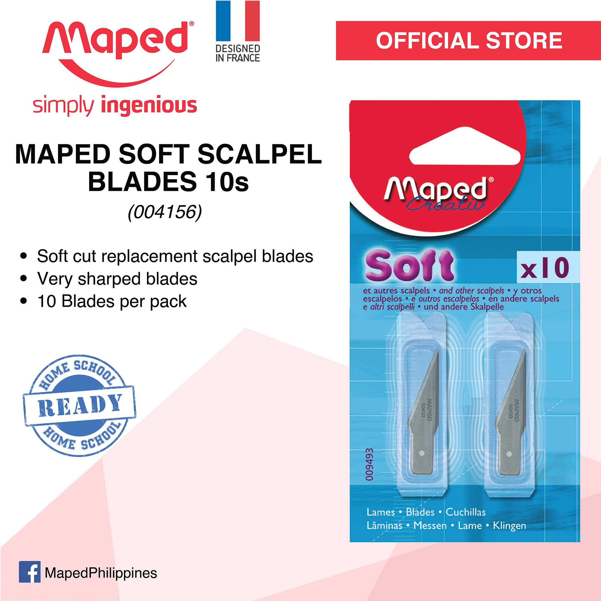 MAPED Creativ Soft Scalpel Blades | 10s | In Blister Pack | 009493 ...