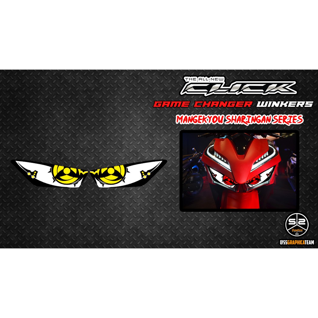 good Honda Click v2 Headlight Lens Winker Sticker - Mangekyou Sharingan ...