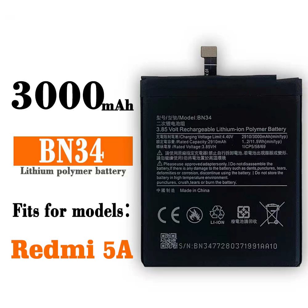 Xiaomi RedMi 5A Original Battery BN34 For Replacement | Lazada PH