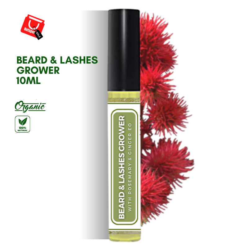 HOTSPOT Beard & Lashes Grower with Ginger and Rosemary EO Hair Growth ...