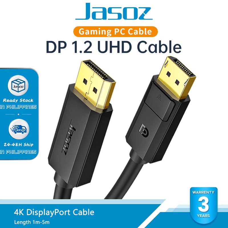 Jasoz DisplayPort 1.4 Cable 8K/60Hz 4K/144hz 2K/165Hz HDR DisplayPort ...