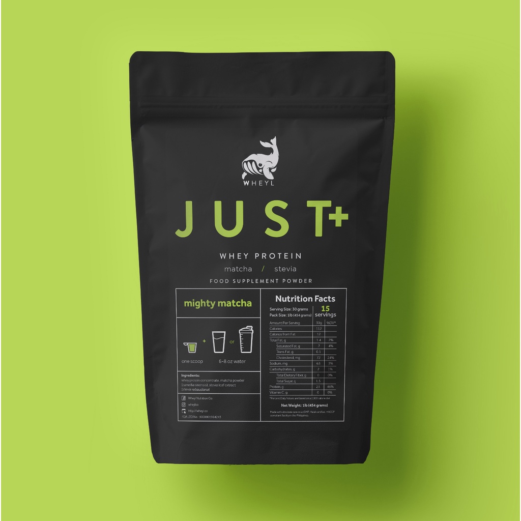 JUST Whey Protein (1 lb, 15 servings) by Wheyl Nutrition - with Sticker ...