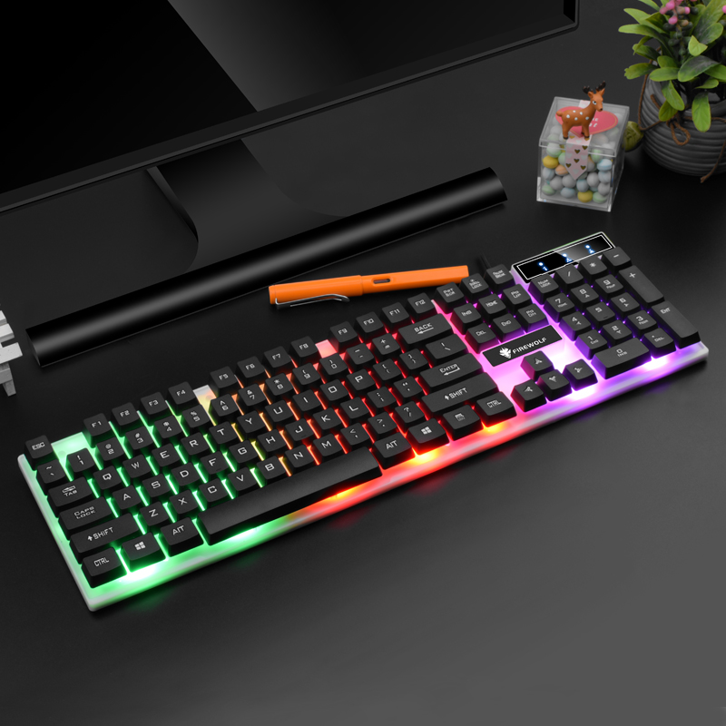 FIREWOLF K20 K25 Rainbow LED Gaming Keyboard USB Wired for PC | Lazada PH